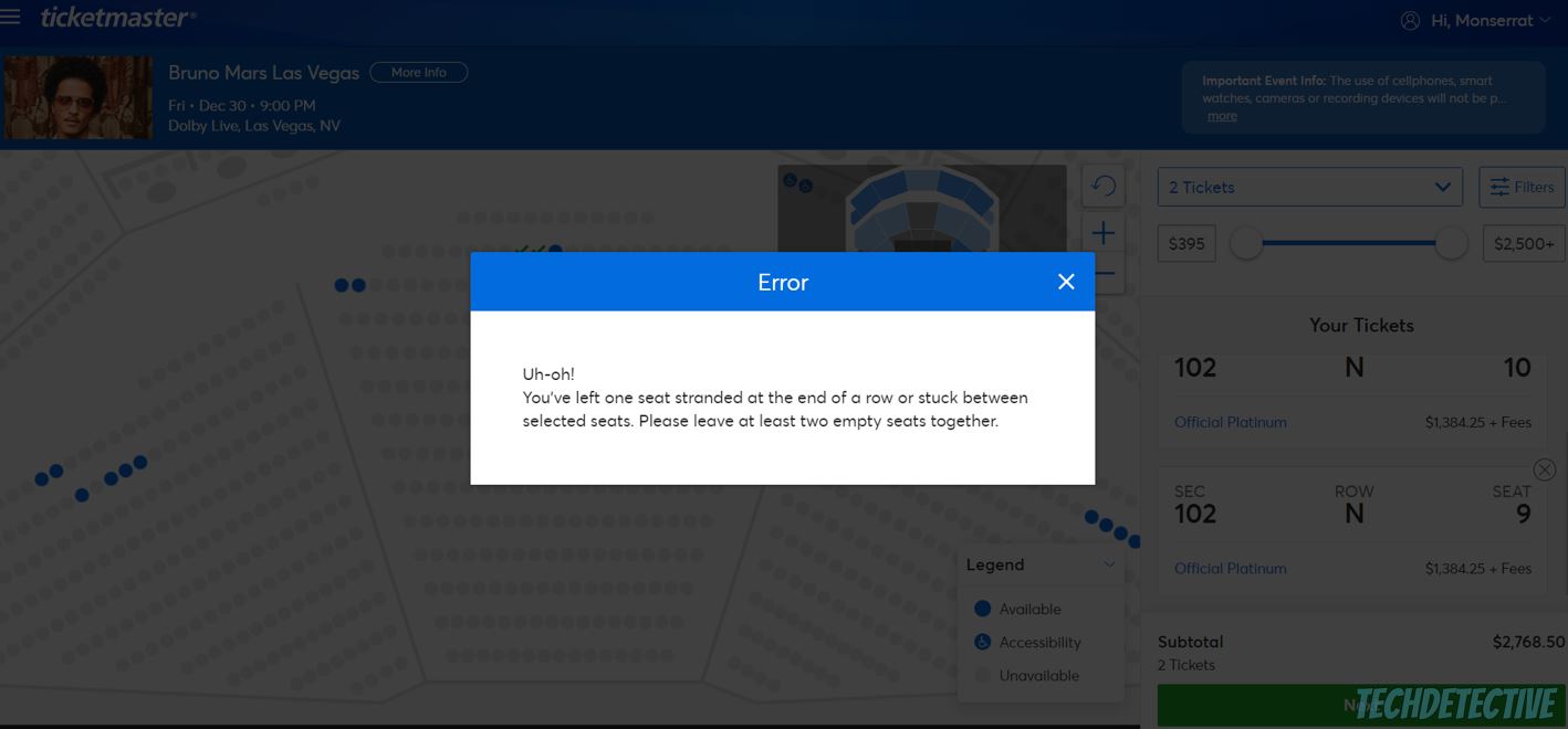How To Bypass Ticketmaster Cant Leave Single Seat